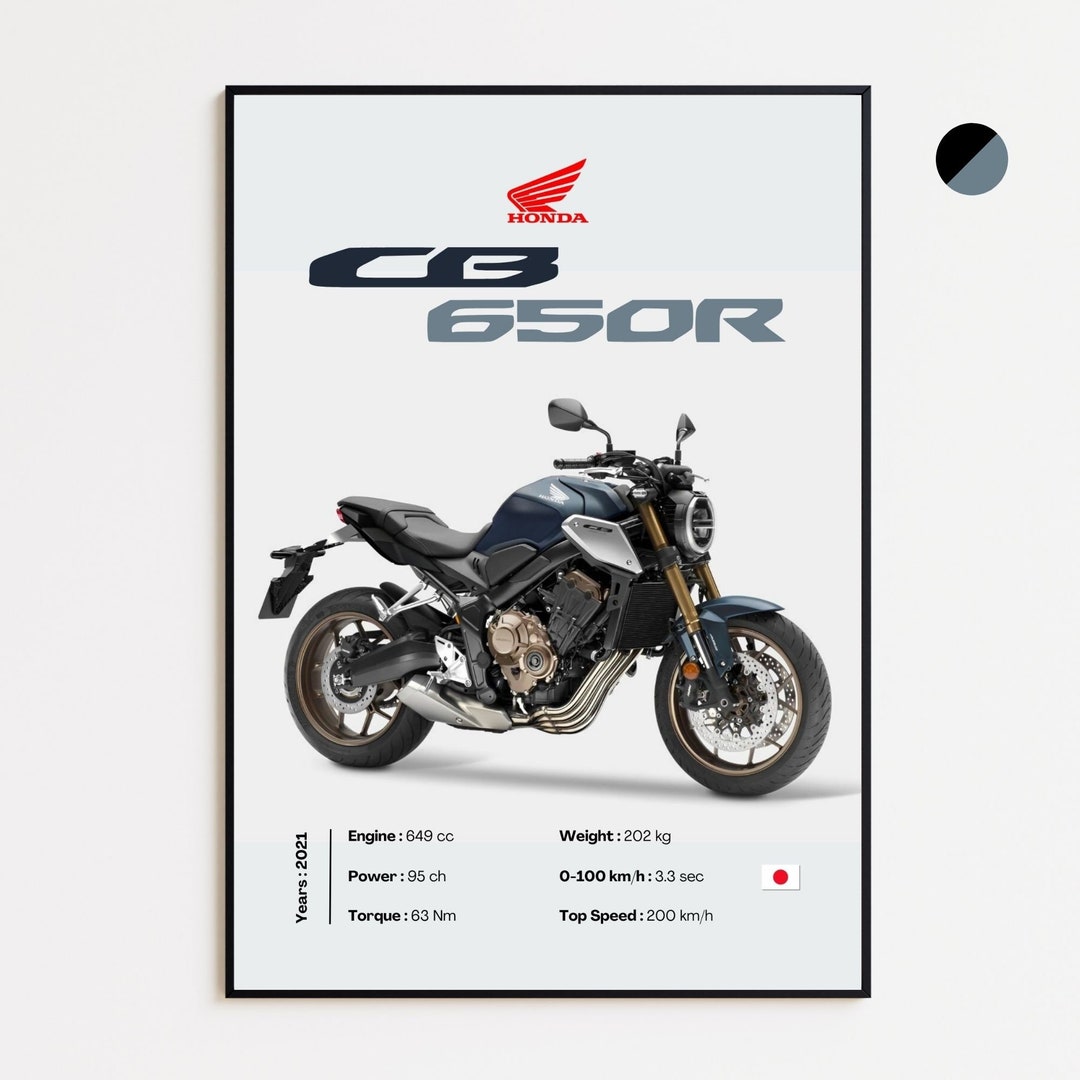 Honda CB650R 2021 Personalized Motorcycle Poster Gift for Bikers Wall ...