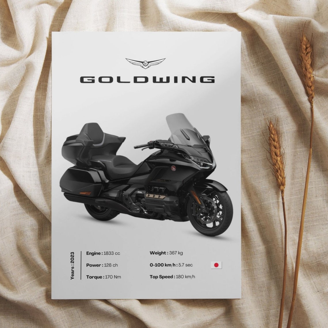 Honda Goldwing DCT | 2023 | Personalized Motorcycle Poster | Gift for ...