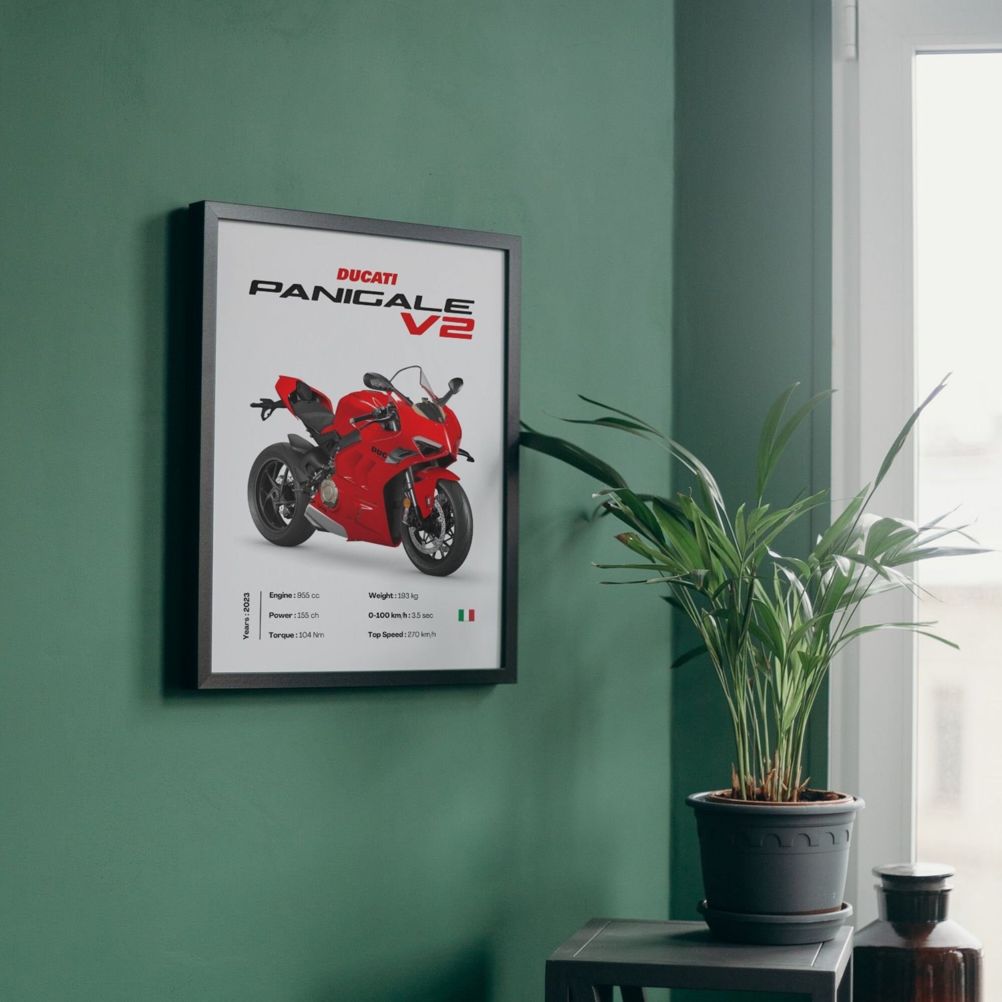 Ducati Panigale V2 | 2023 | Personalized Motorcycle Poster | Gift for ...