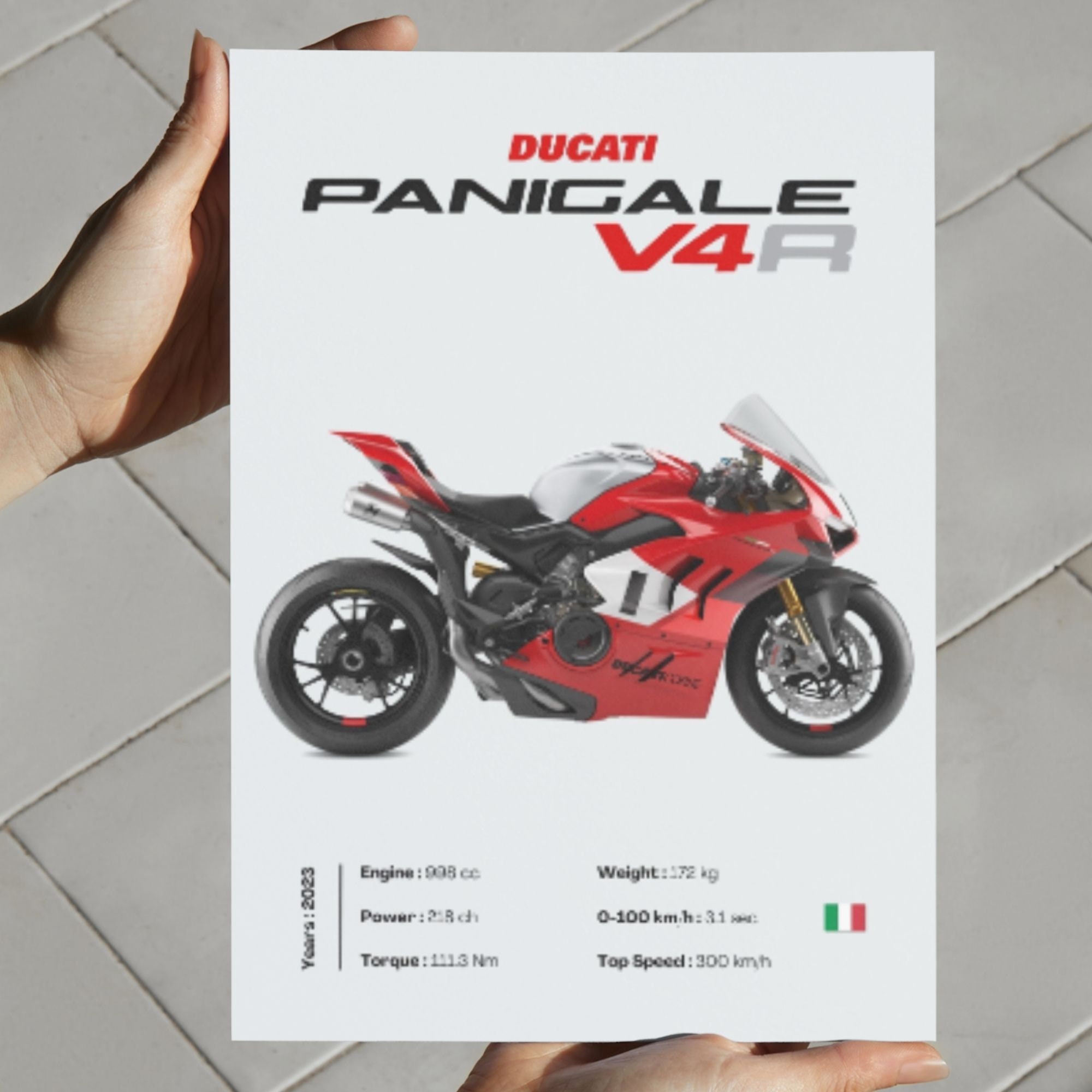 Ducati Panigale V4R | 2023 | Personalized Motorcycle Poster | Gift for ...