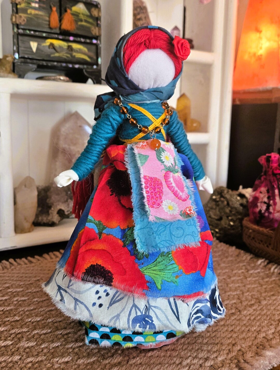 Motanka Talisman Doll Filled With Beautiful Crystals & Herbs. Art Doll ...