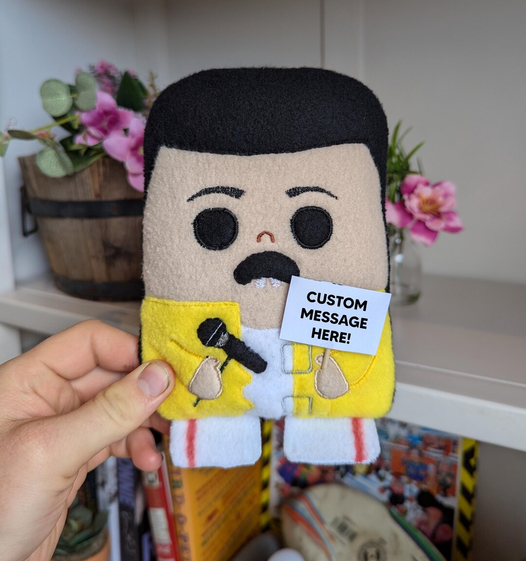 Mercury Plushie Birthday Card for Rock Music Fans Personalised Plush ...