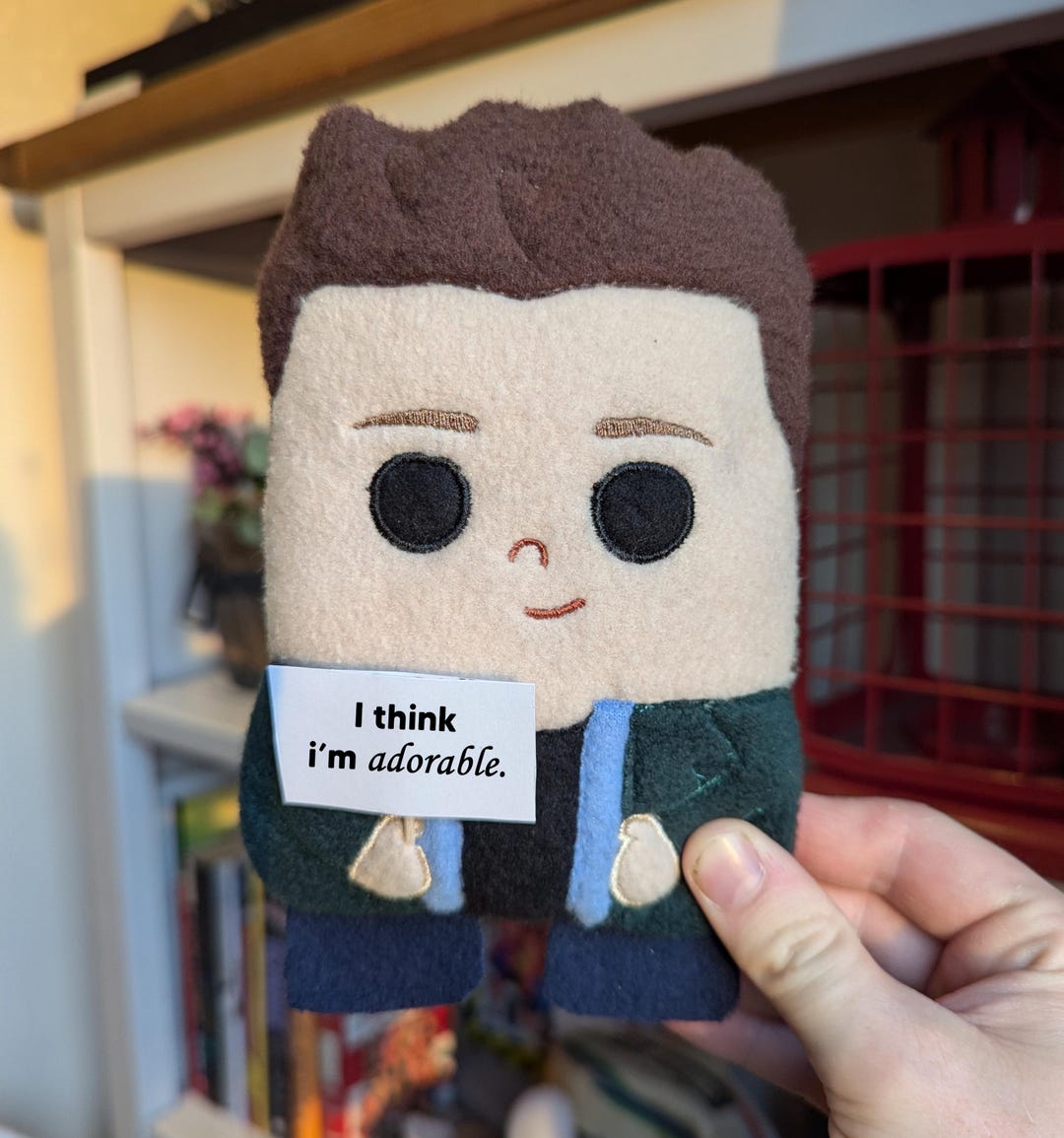 Winchester Plushie Cute Dean Stuffed Toy Holding Custom Quote ...