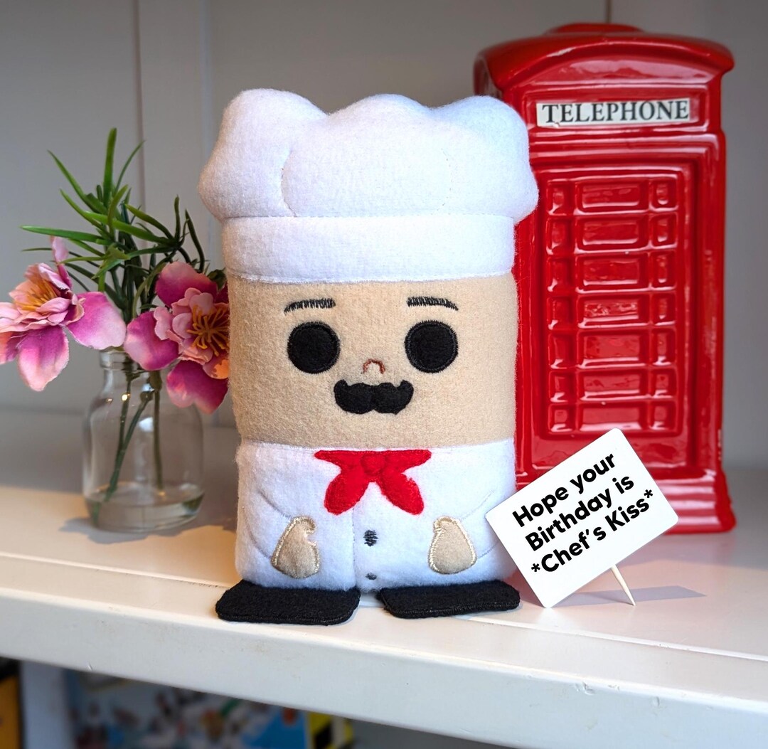 Italian Chef Gift Plushie Personalised Pizza Restaurant Decor Funny ...