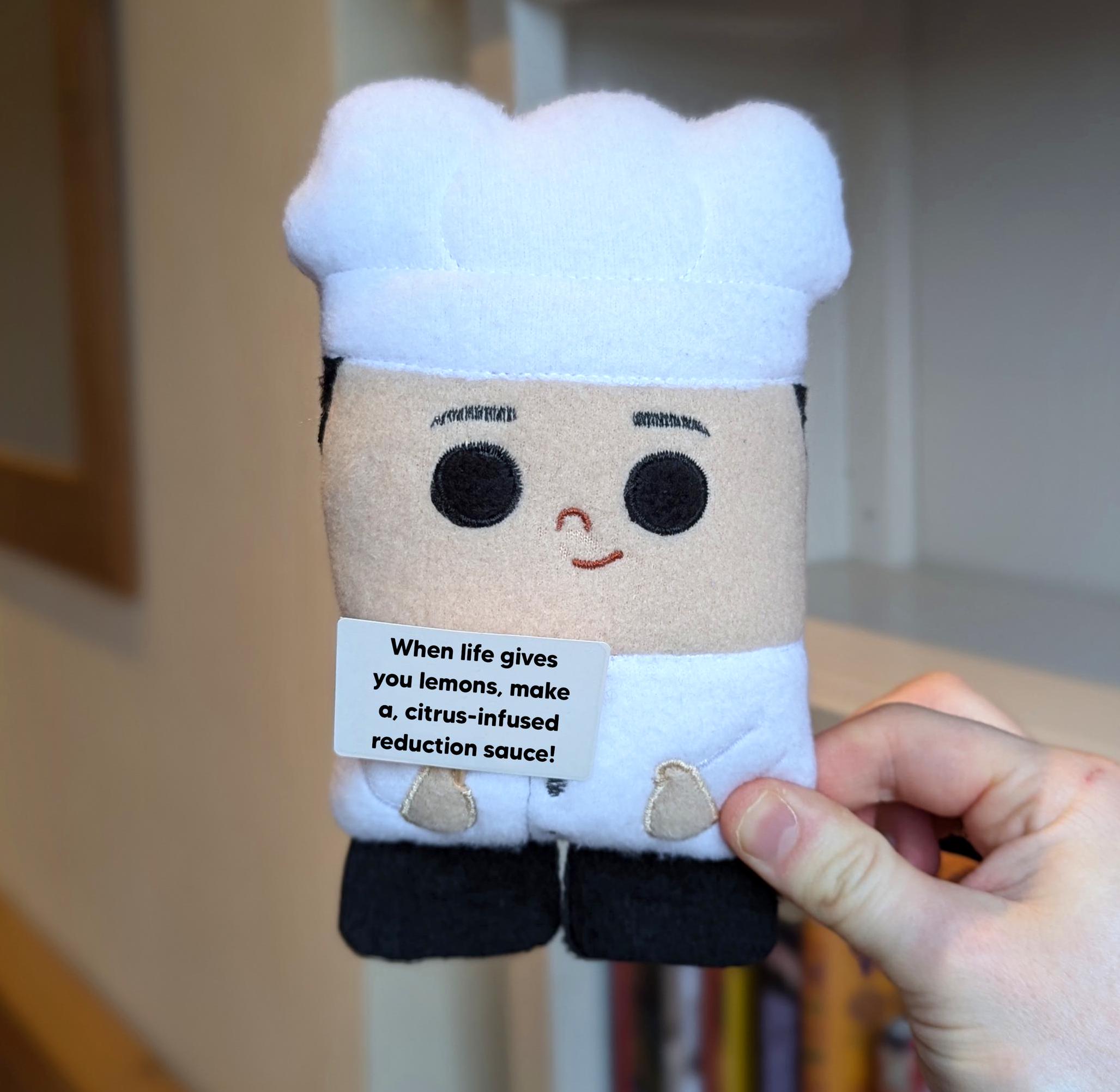 Chef Plushie Personalised Cook Gift Restaurant Crew Birthday Card Funny ...