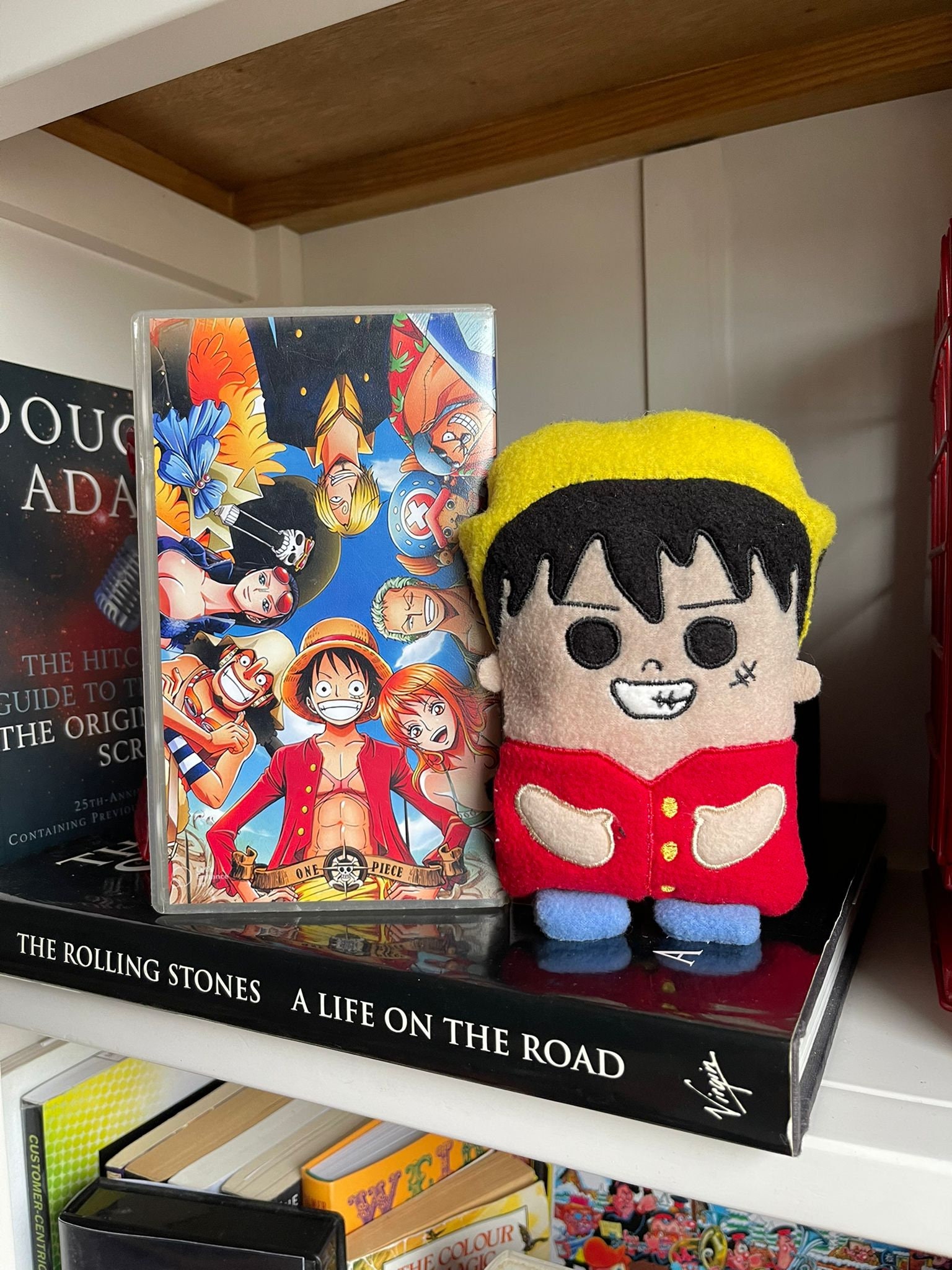 Luffy Plushie With One Piece VHS Display Box. Cute One Piece Luffy ...