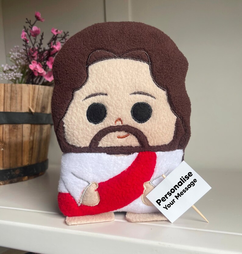 Jesus Plushie With Custom Message or Bible Verse Cute Jesus Christ Gift ...