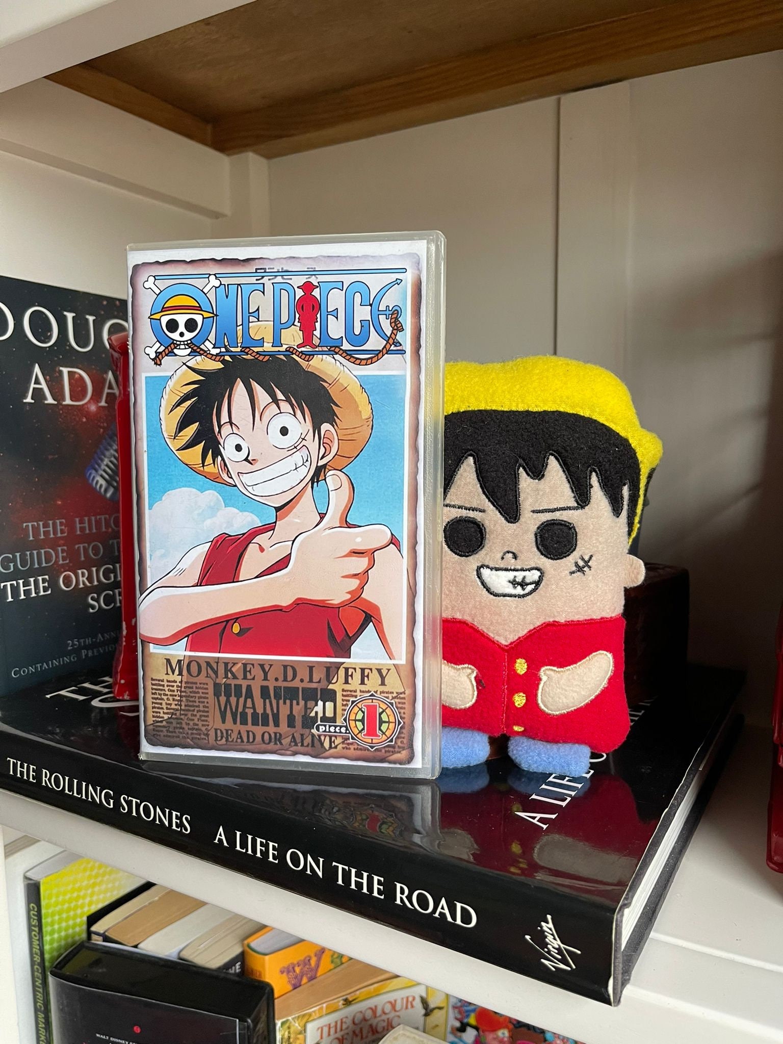 Luffy Plushie With One Piece VHS Display Box. Cute One Piece Luffy ...