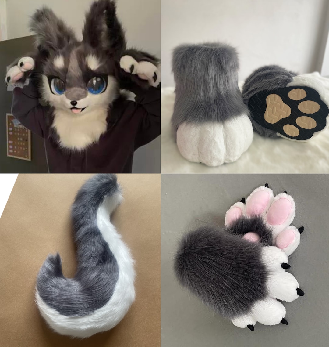 Fursuit Japanese Dog Furry/ One of the Kind Cosplay Paws/ Handmade ...