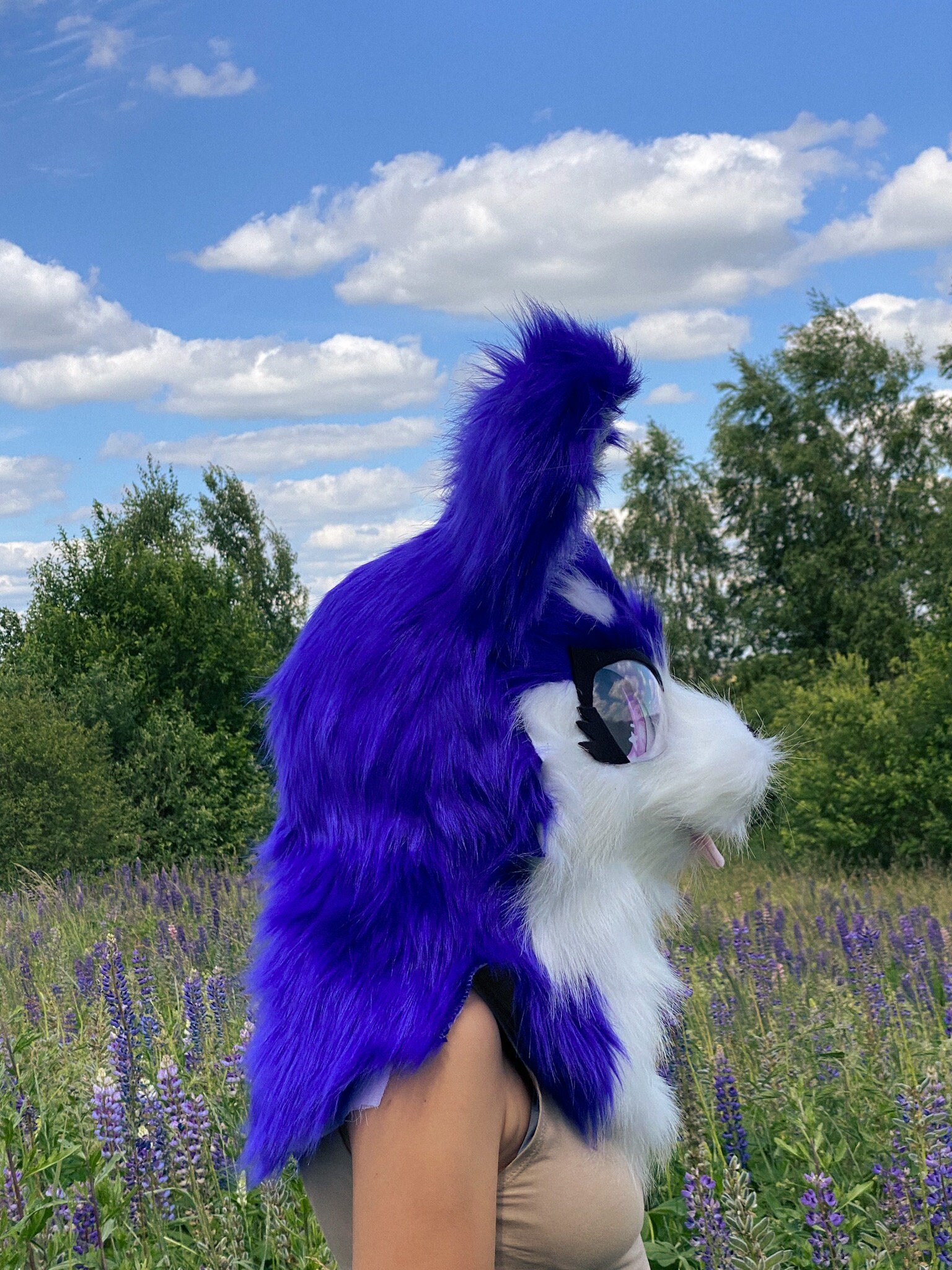 Fursuit Head Premade Kemono Fox Wolf Furry Fursuit Mini Partial Cosplay Paws Handmade Japanese ...