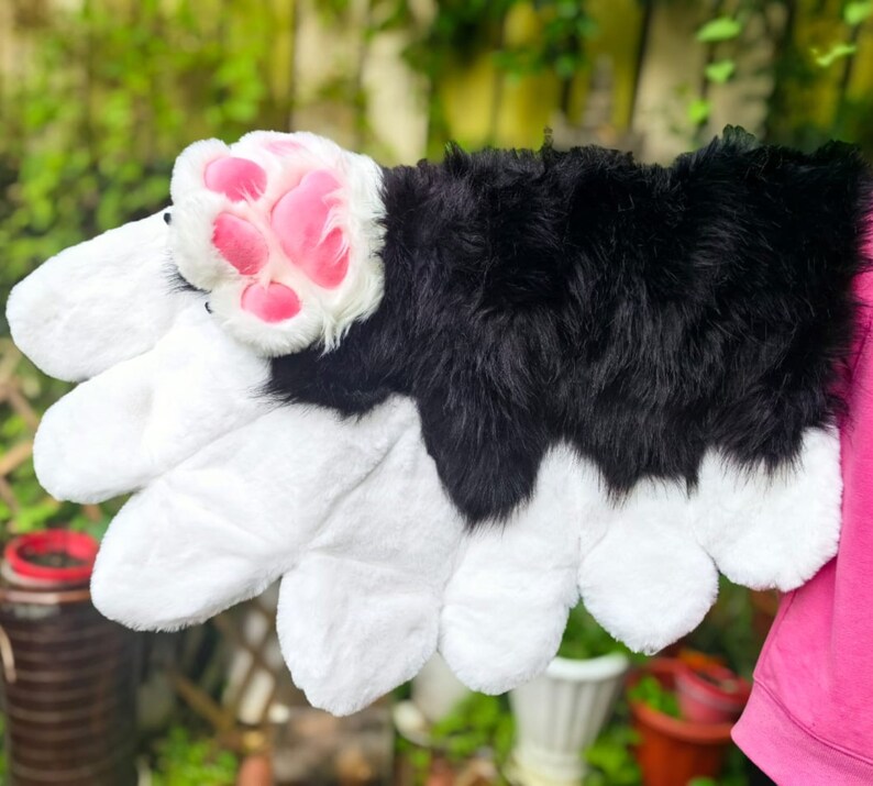 Fursuit Wings Kemono Paw Wings Fox Fur Suit Claws Premade Partial Fursuit Hand Gloves Fursona ...