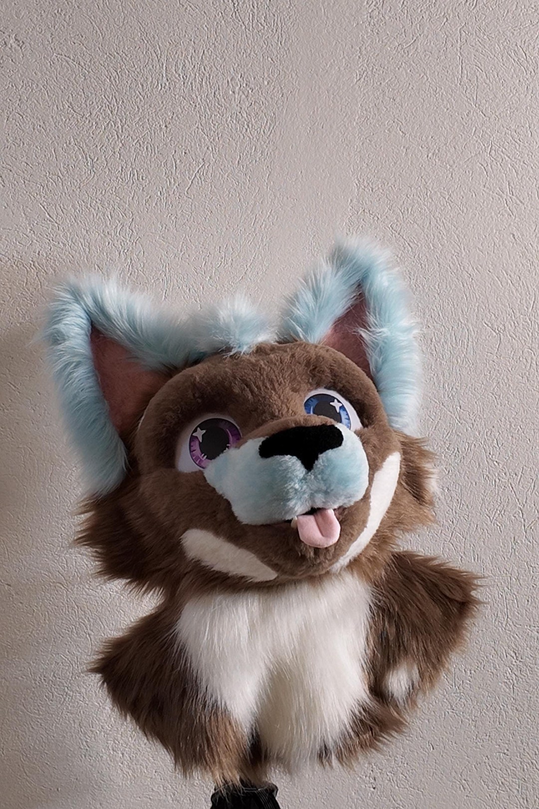 Fursuit Head Premade Canine Brown Head Dog Wolf Furry Partial Fursona ...