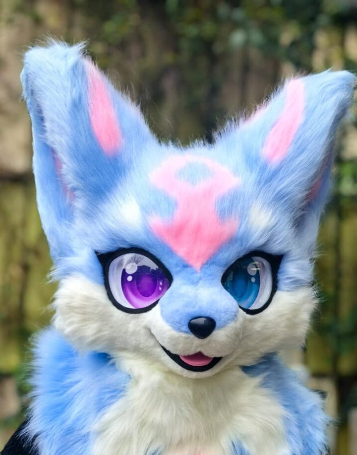 Fursuit Head Partial Premade Japanese Kitsune Fox Furry/ One of the ...