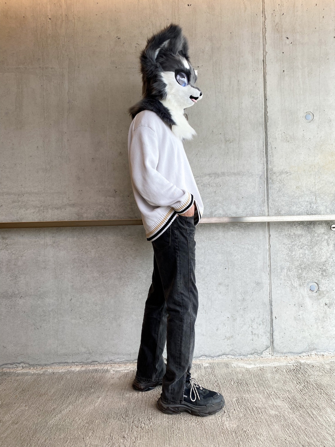 Fursuit Head Premade Japanese Dog Furry/ Partial Fursuit Cosplay Kig ...