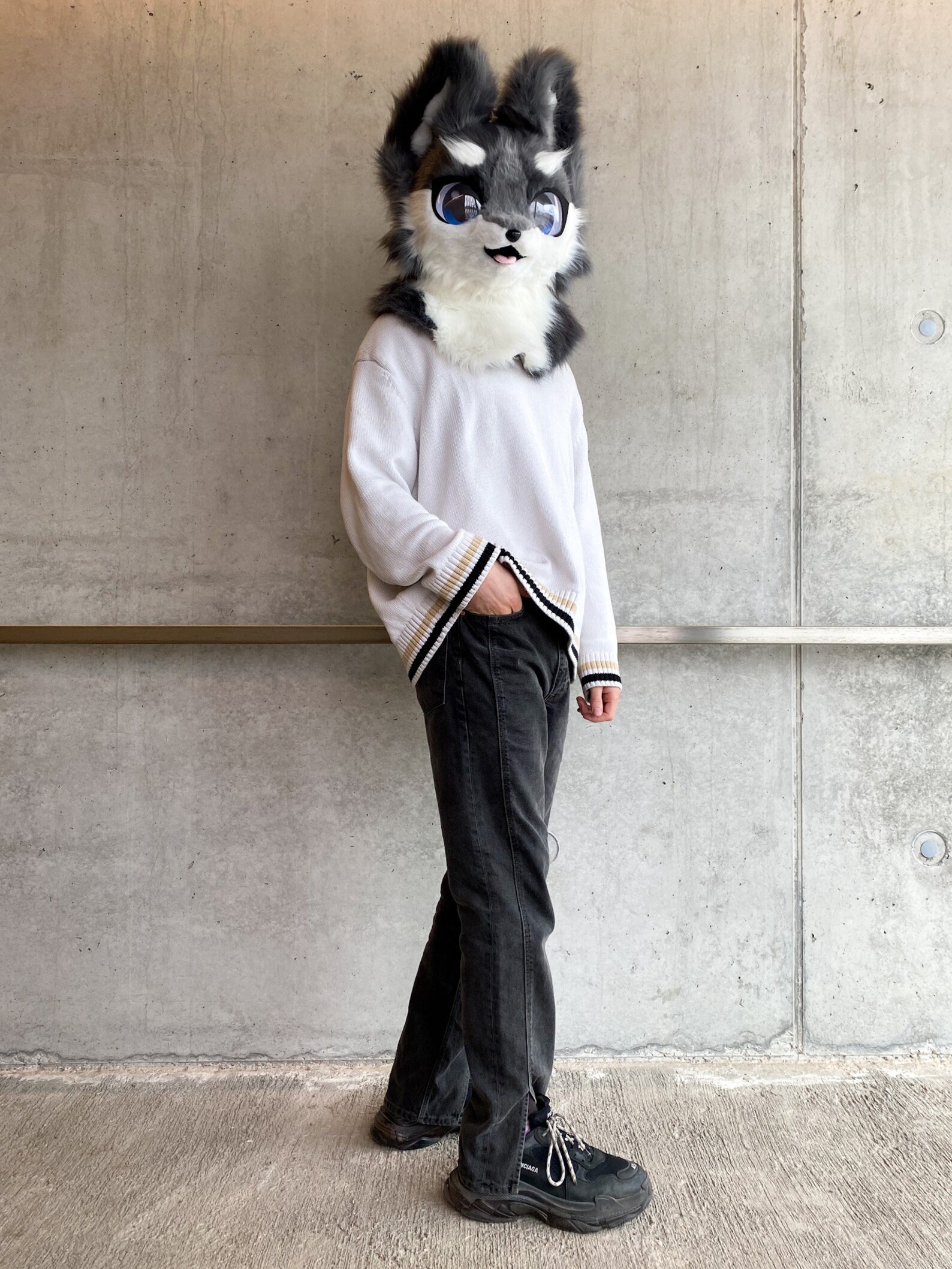 Fursuit Head Premade Japanese Dog Furry/ Partial Fursuit Cosplay Kig ...