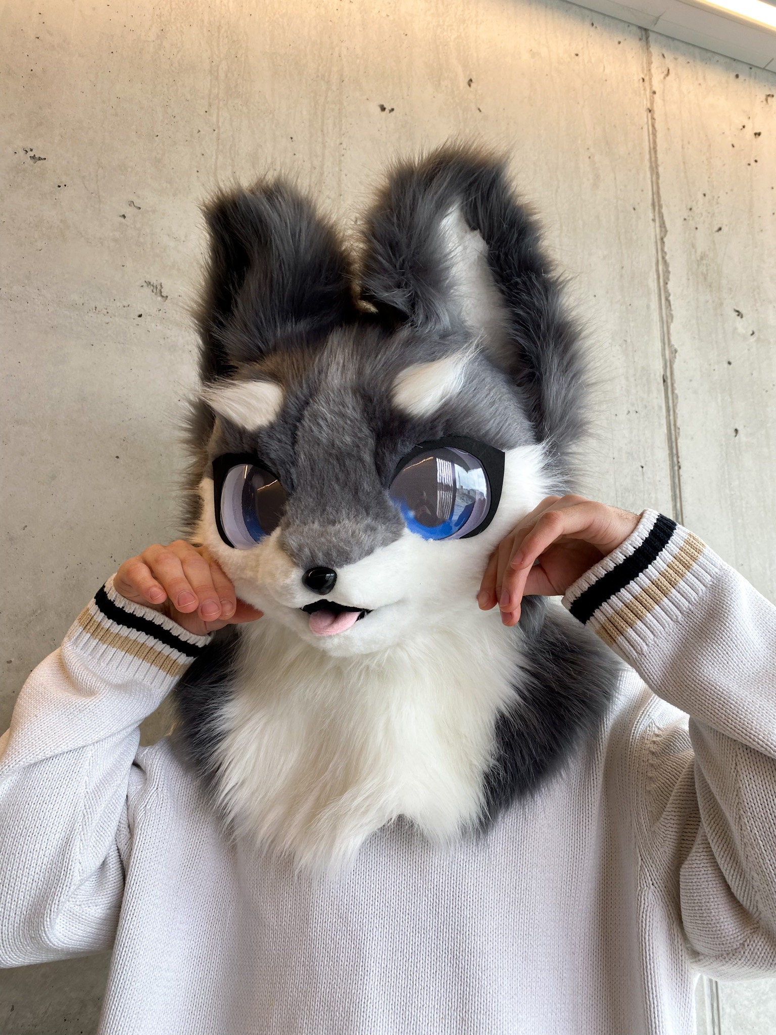 Fursuit Head Premade Japanese Dog Furry/ Partial Fursuit Cosplay Kig ...