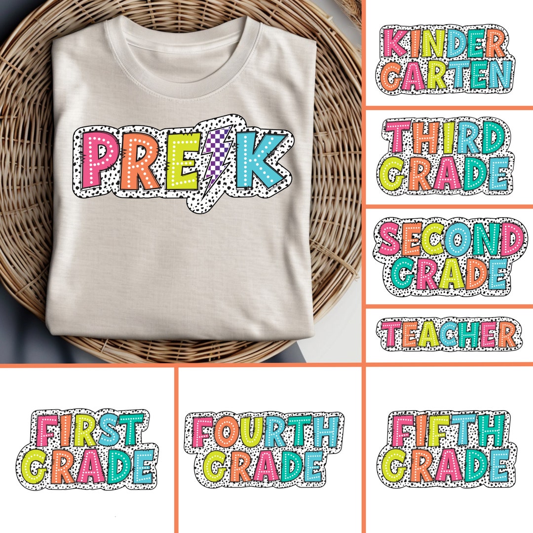 Bright Doodle Teacher Dalmatian Bundle PNG, Back to School Bundle ...