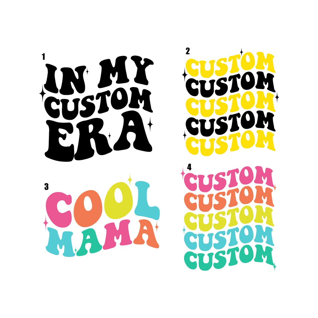 In My Custom Era SVG, in My Era Svg, Personalized, Customized Retro Wavy Text Svg, Custom SVG ...