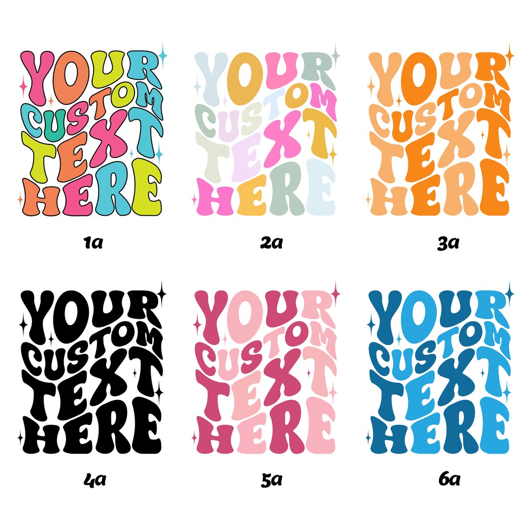 Custom Wavy Stacked Svg Png, Custom Wavy Text Svg, Personalized Text ...