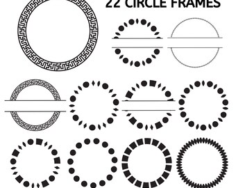 Circle Frame SVG Double Circle Frame SVG Circle SVG Round Frame Svg ...