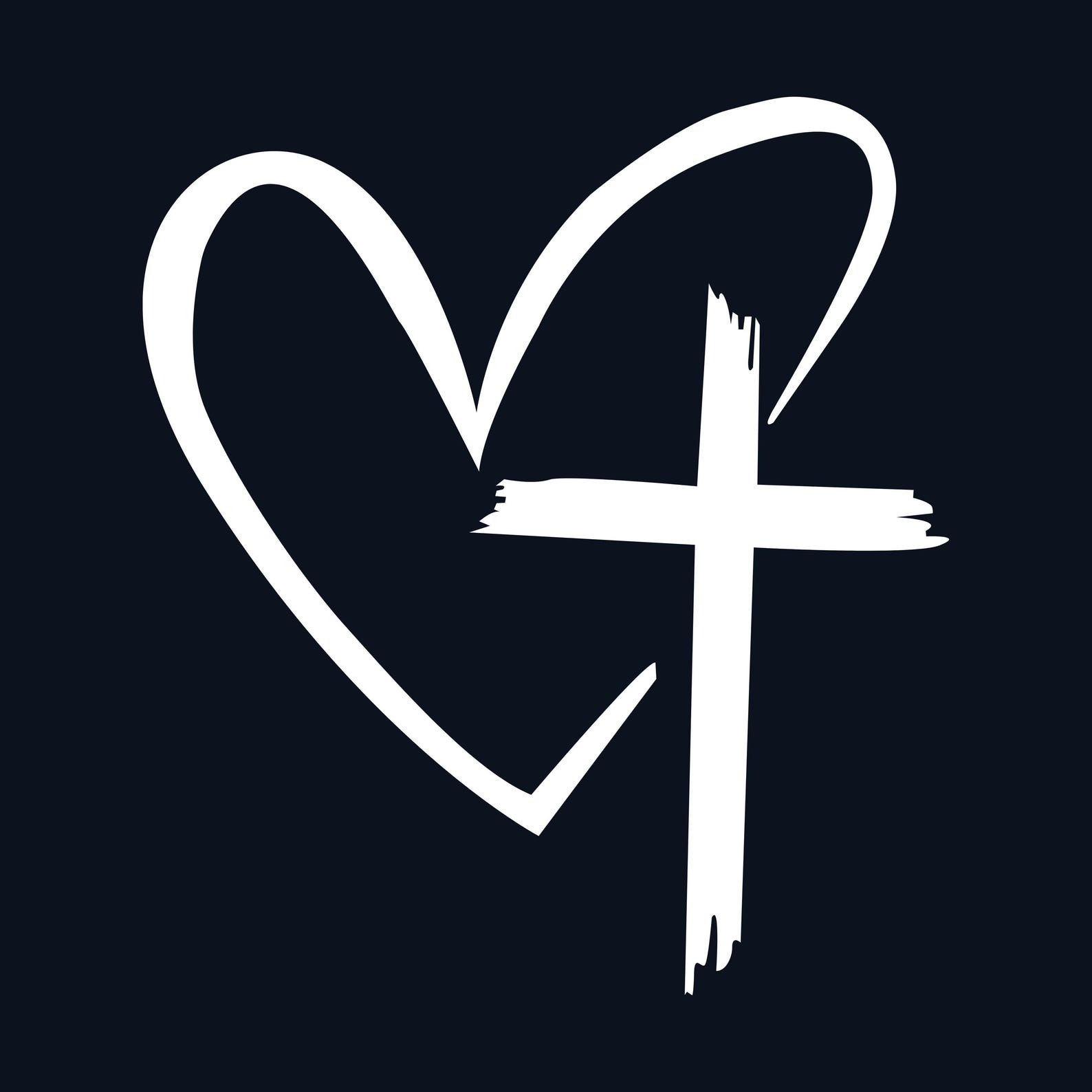 Cross in Heart SVG PNG Heart Cross Svg, Heart Cross Png, Christian ...
