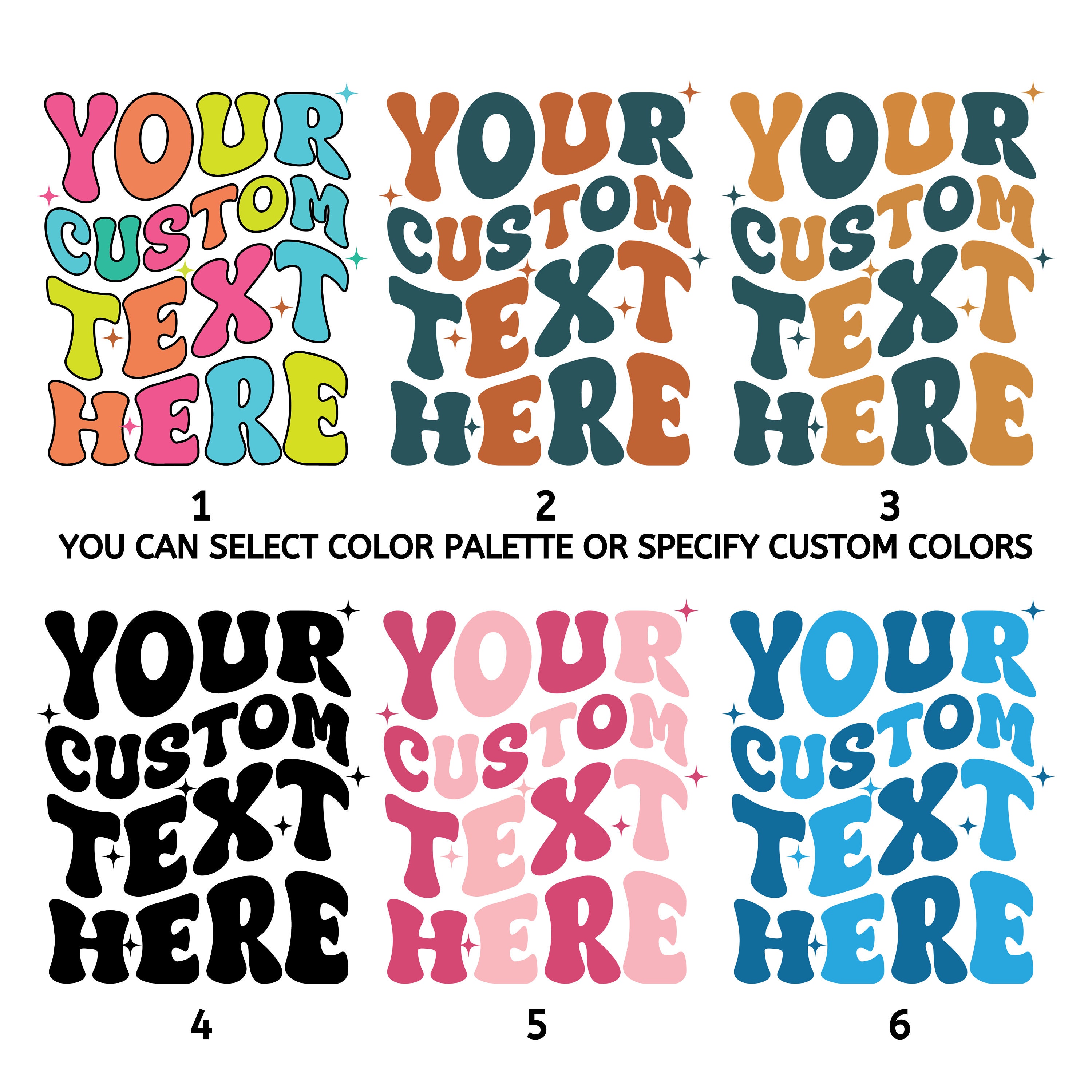 Custom Wavy Stacked Svg Png, Custom Wavy Text Svg, Personalized Text ...