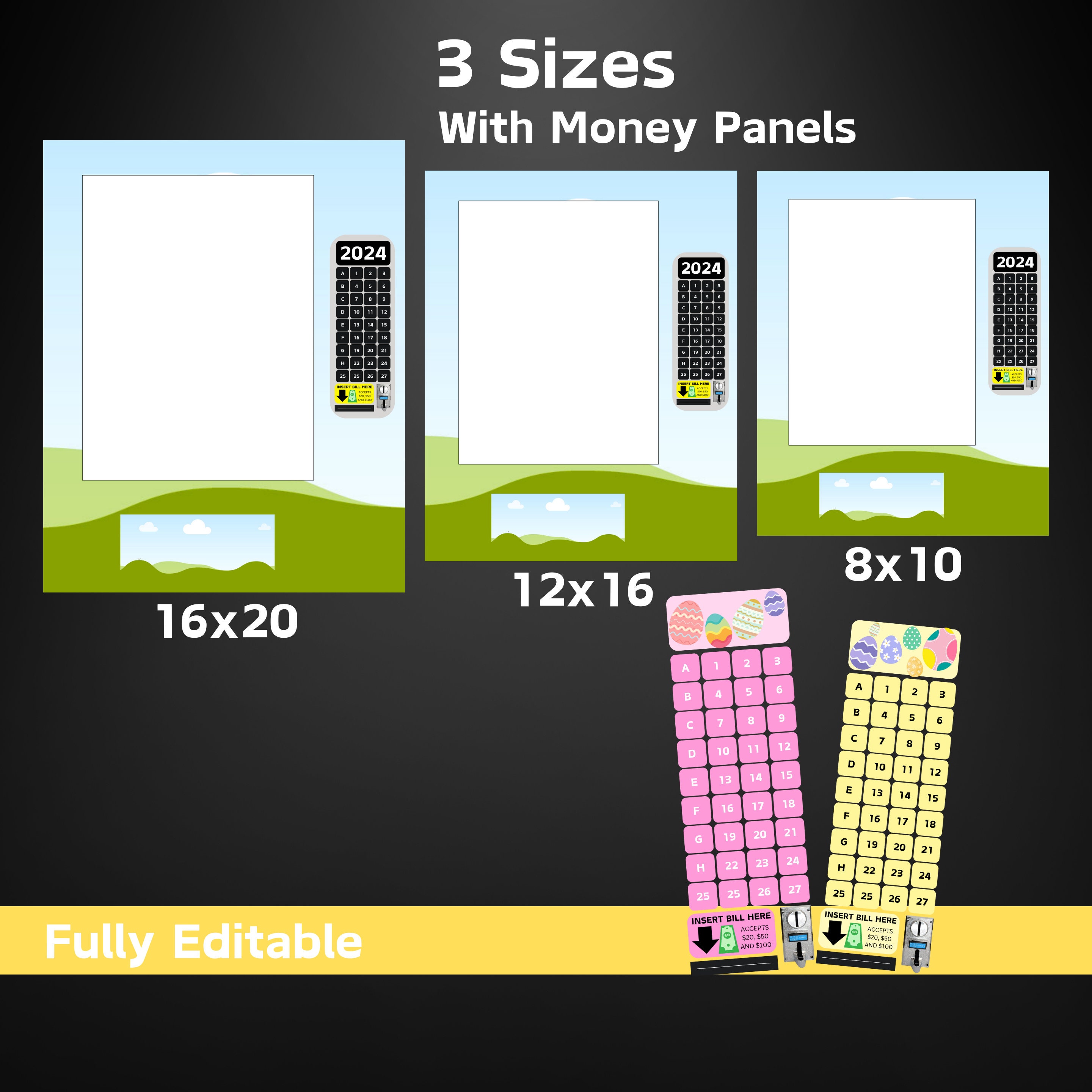 Vending Machine Template 8x10 12x16 16x20 Blank Template Payment Panel ...