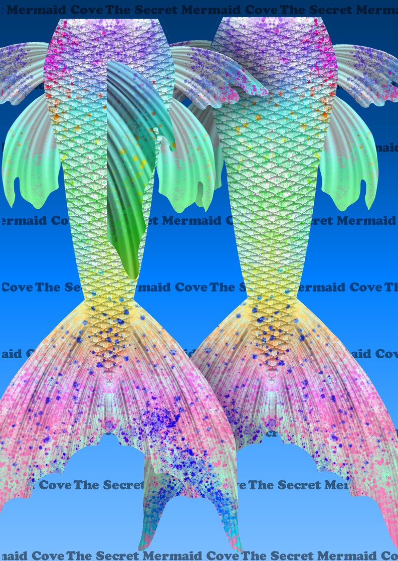 DIY Your Mermaid Tail, FF3, Paint Splash, Size XL - Etsy