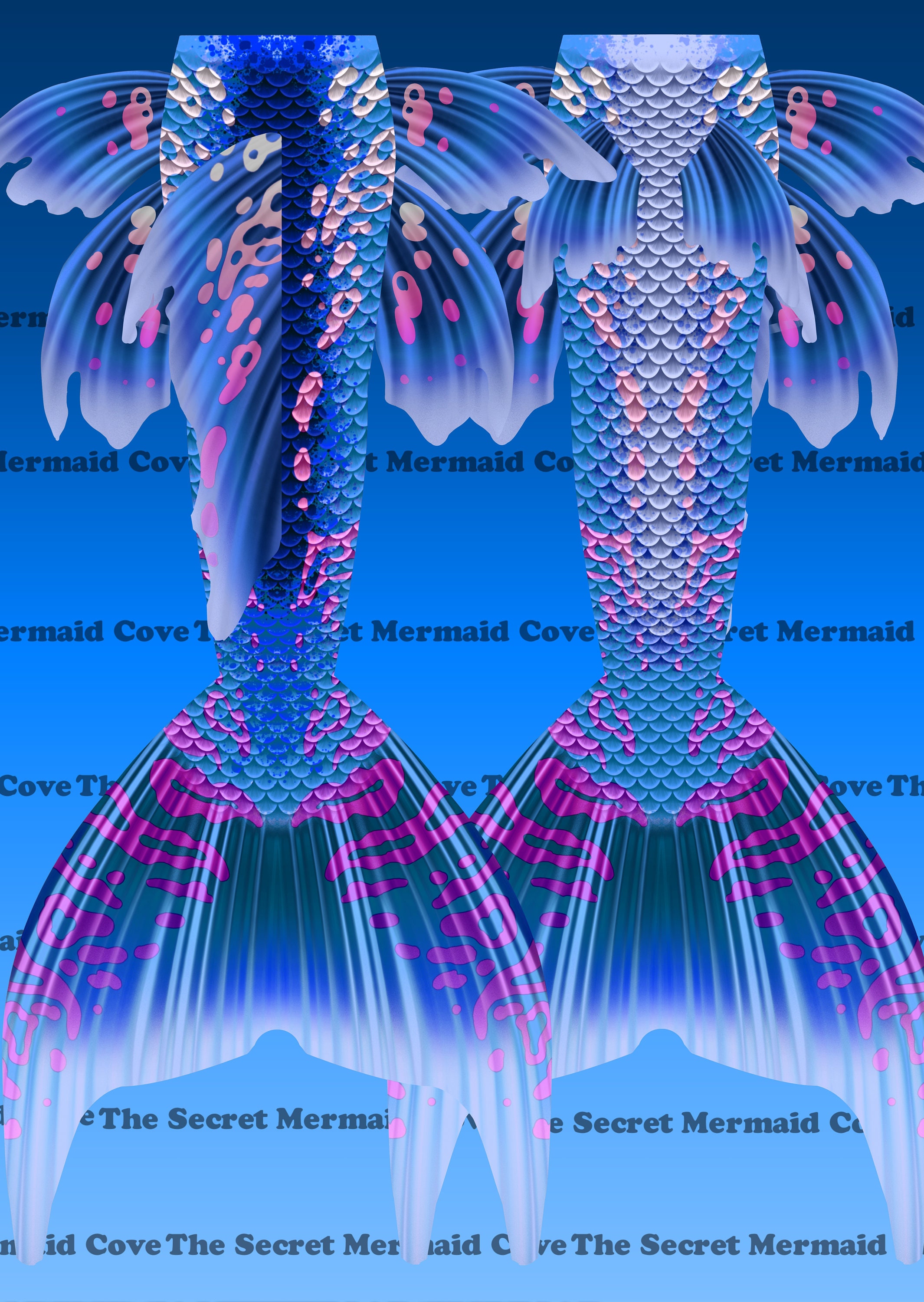 DIY Your Mermaid Tail Mahina, Water Fae Blue Size L - Etsy