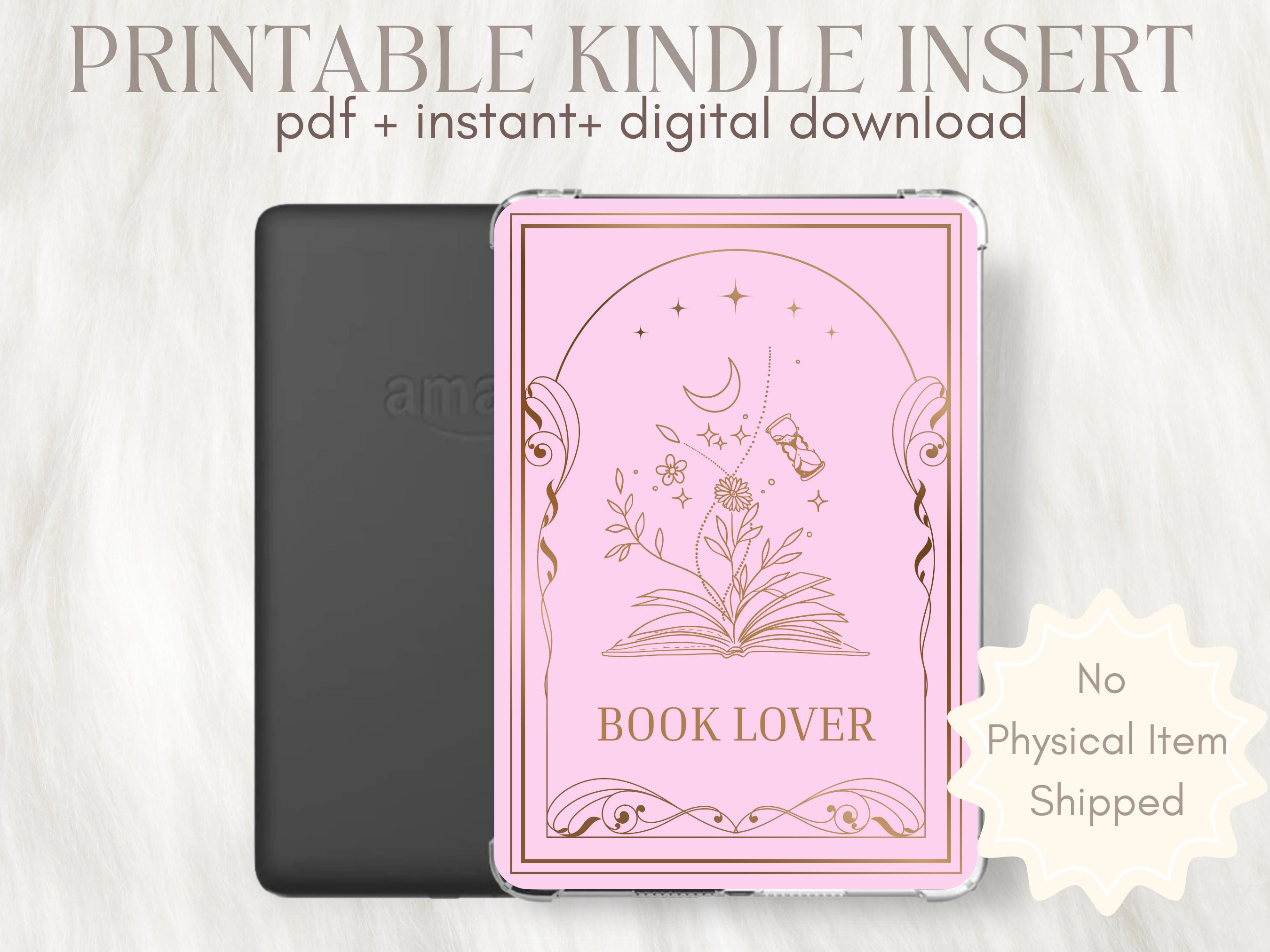 Pink Kindle Insert Minimalist Kindle Printable Aesthetic Kindle Insert ...