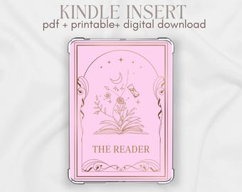 Pink Kindle Insert Minimalist Kindle Printable Aesthetic Kindle Insert ...