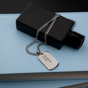 Classic Chain Silver Man Stainless Steel Militar Necklace - Etsy