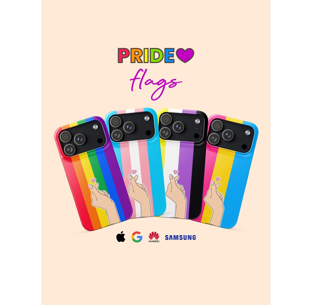 LGBTQIA+ Pride Flags Snap Phone Case: Iphone, Samsung, Google & Huawei ...