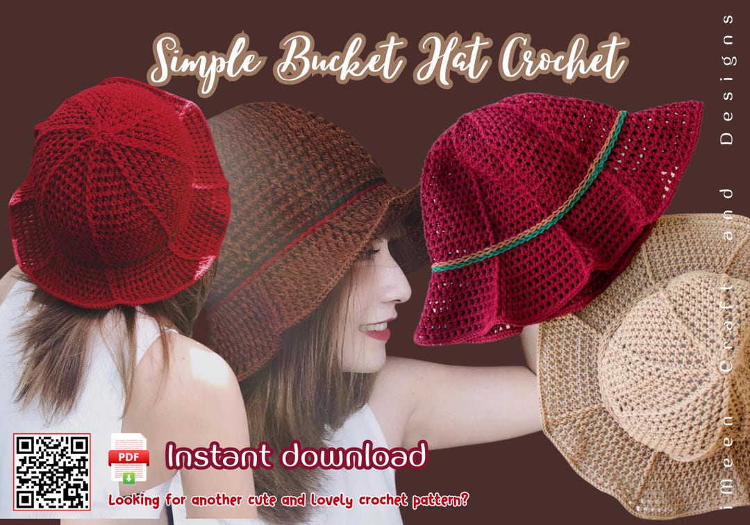 Simple Bucket Hat Crochet Pattern – Stylish & Easy-to-follow Pattern ...