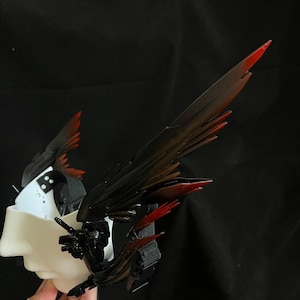Self-design Gundam Snow White Cyberpunk Half Face Mask, Accept Color ...