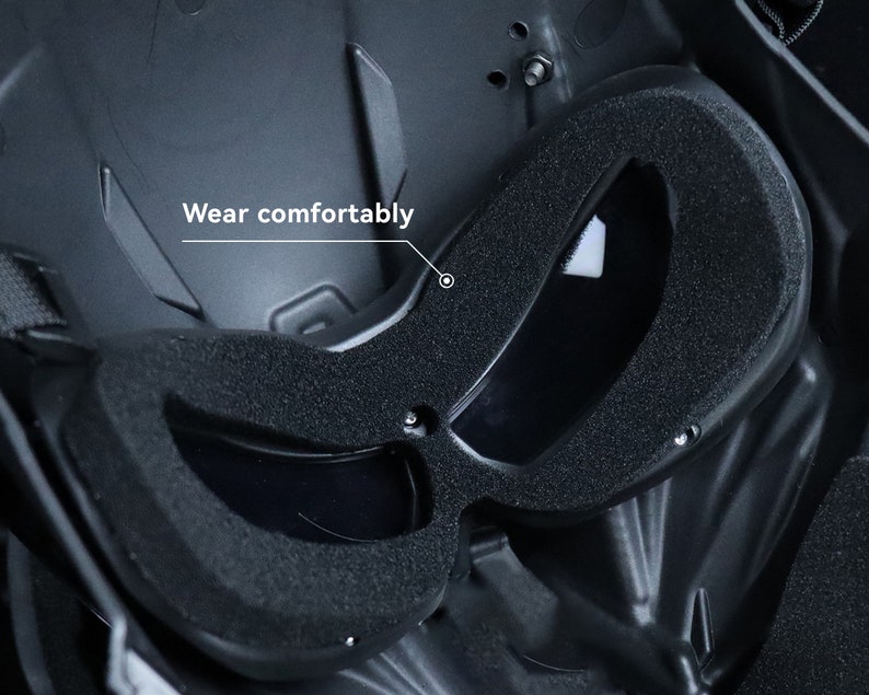 Futuristic Cyberpunk Mask, Demons Punk Helmet With Four Light, Luminous ...