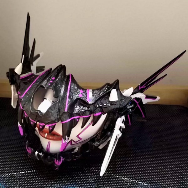 Self-design Luminous Cyberpunk Half-face Mask, Futuristic Mask With ...