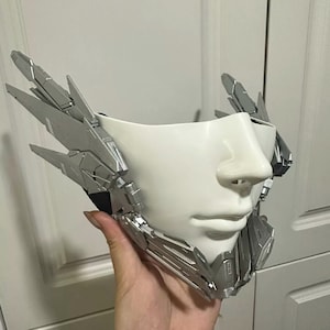 Selfdesign Cyberpunk Half Face Mask, Mechanical Cosplay Mask With ...