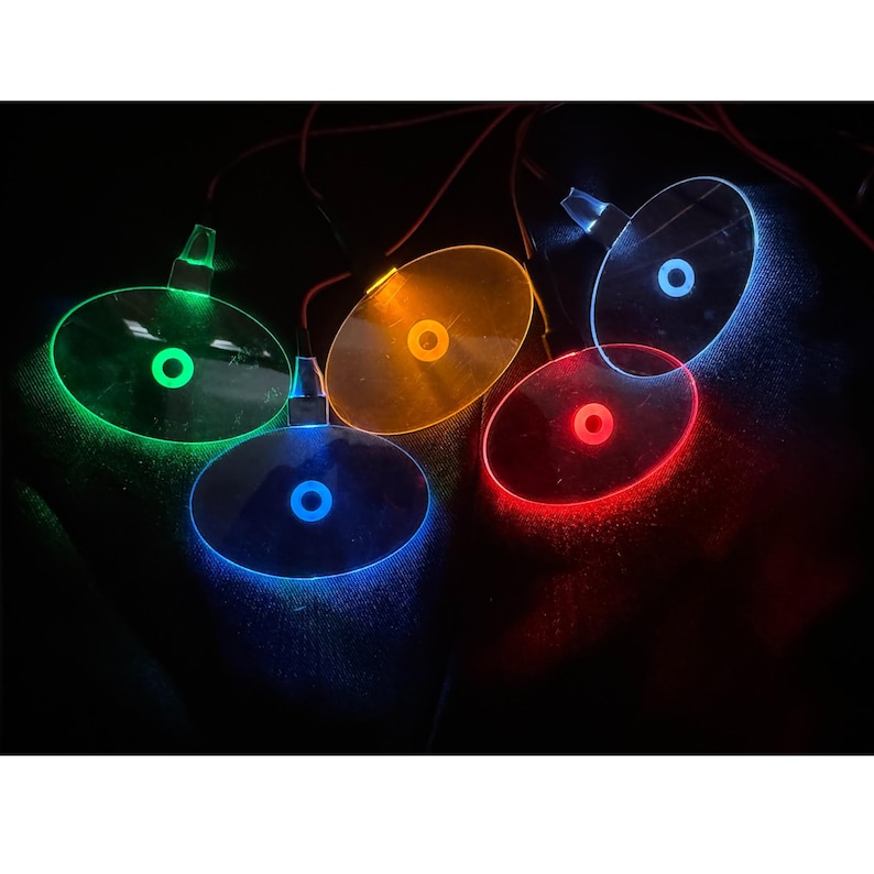 Self-design Glowing Cyberpunk Mask Accessory, Luminous Eyes Kits With ...