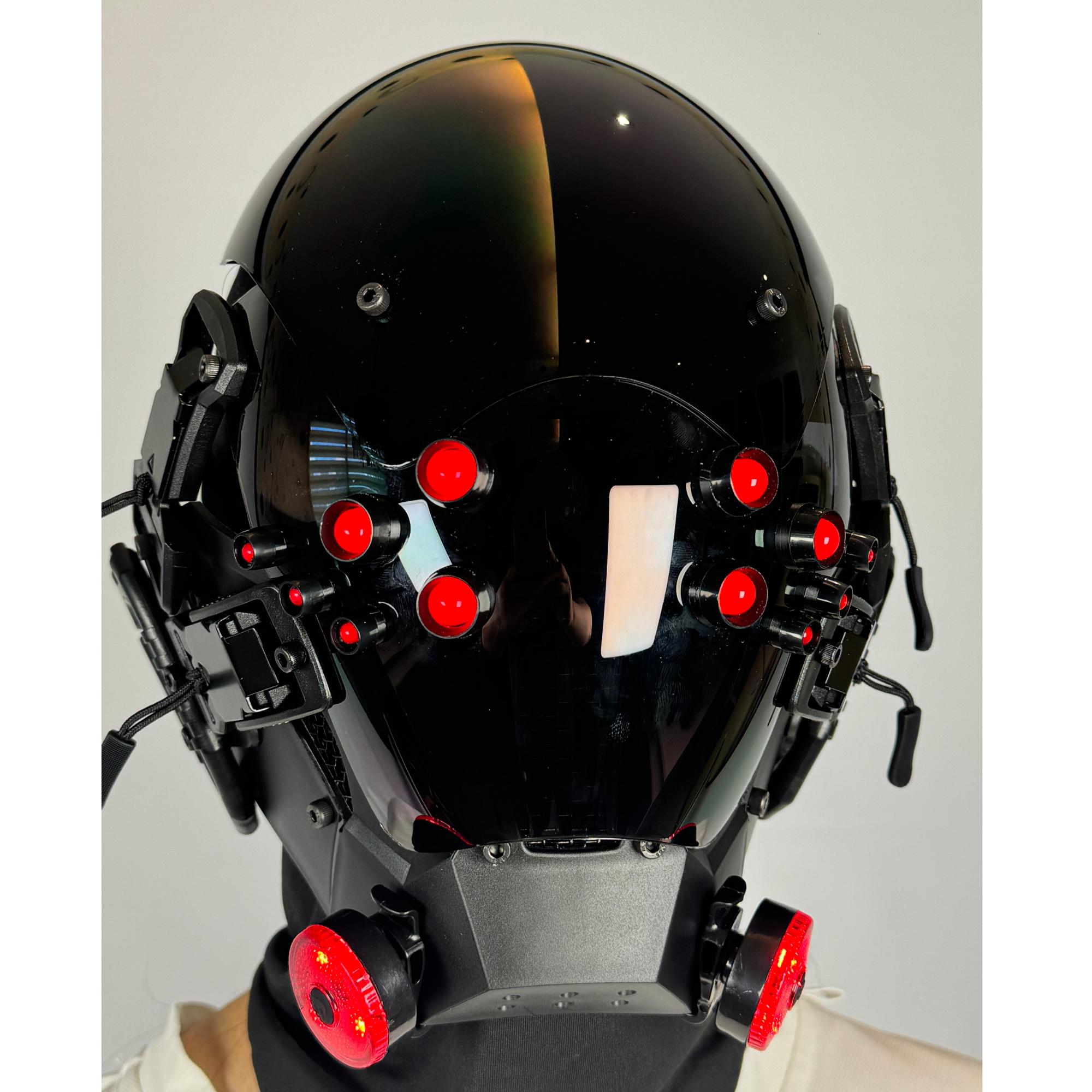 Self-design Glowing Cyberpunk Mask, Futuristic Mask With Lights ...