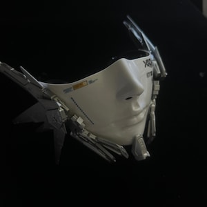Selfdesign Cyberpunk Half Face Mask, Mechanical Cosplay Mask With ...