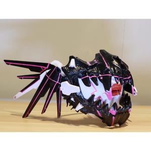Self-design Glowing Animal Skull Cyberpunk Mask, Luminous Half-face ...