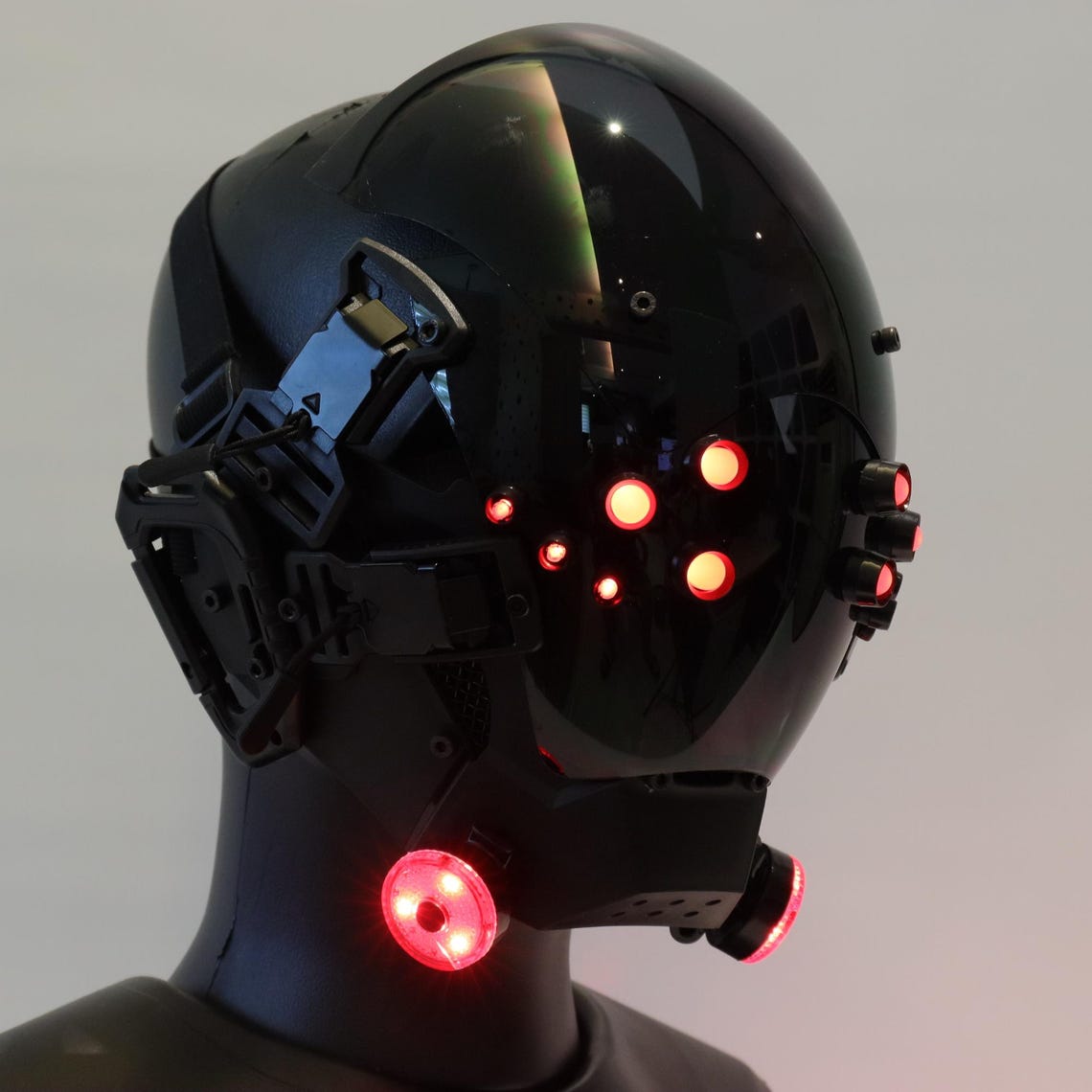 Self-design Glowing Cyberpunk Mask, Futuristic Mask With Lights ...
