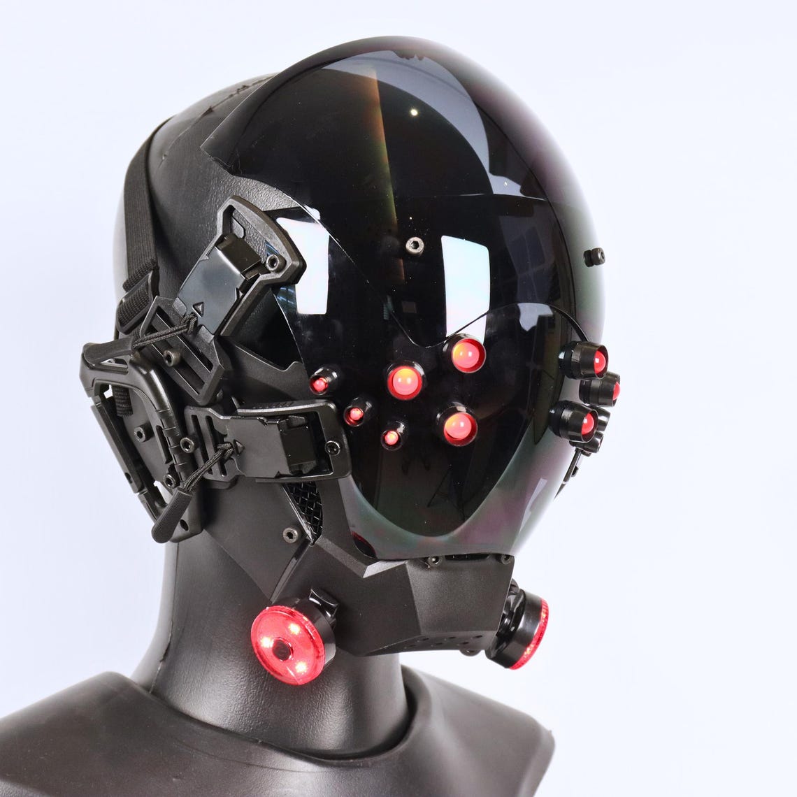 Self-design Glowing Cyberpunk Mask, Futuristic Mask With Lights ...