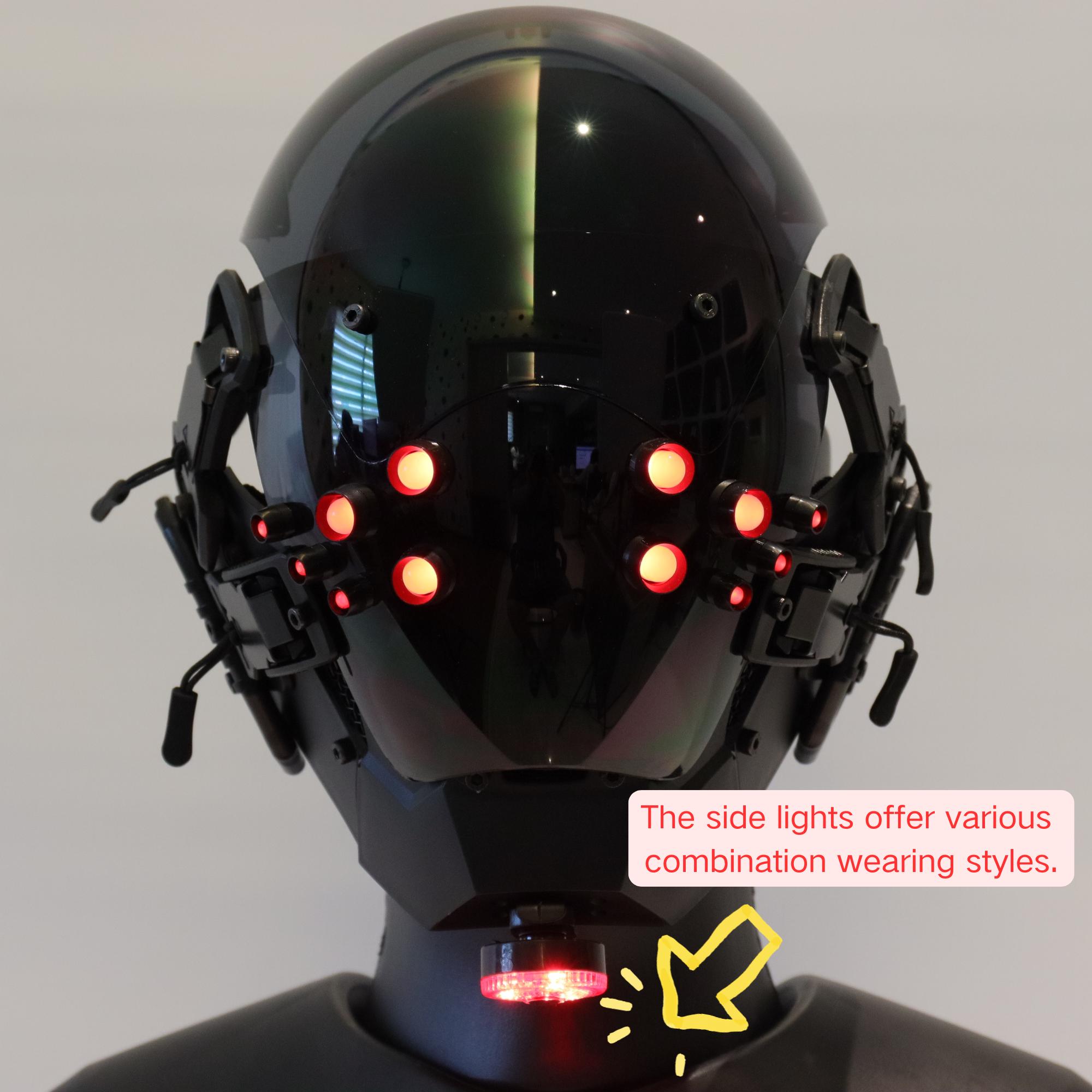 Self-design Glowing Cyberpunk Mask, Futuristic Mask With Lights ...