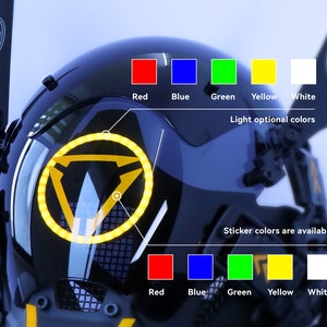 Custom Glowing Cyberpunk Samurai mask With Wing, yellow Cool cosplay ...