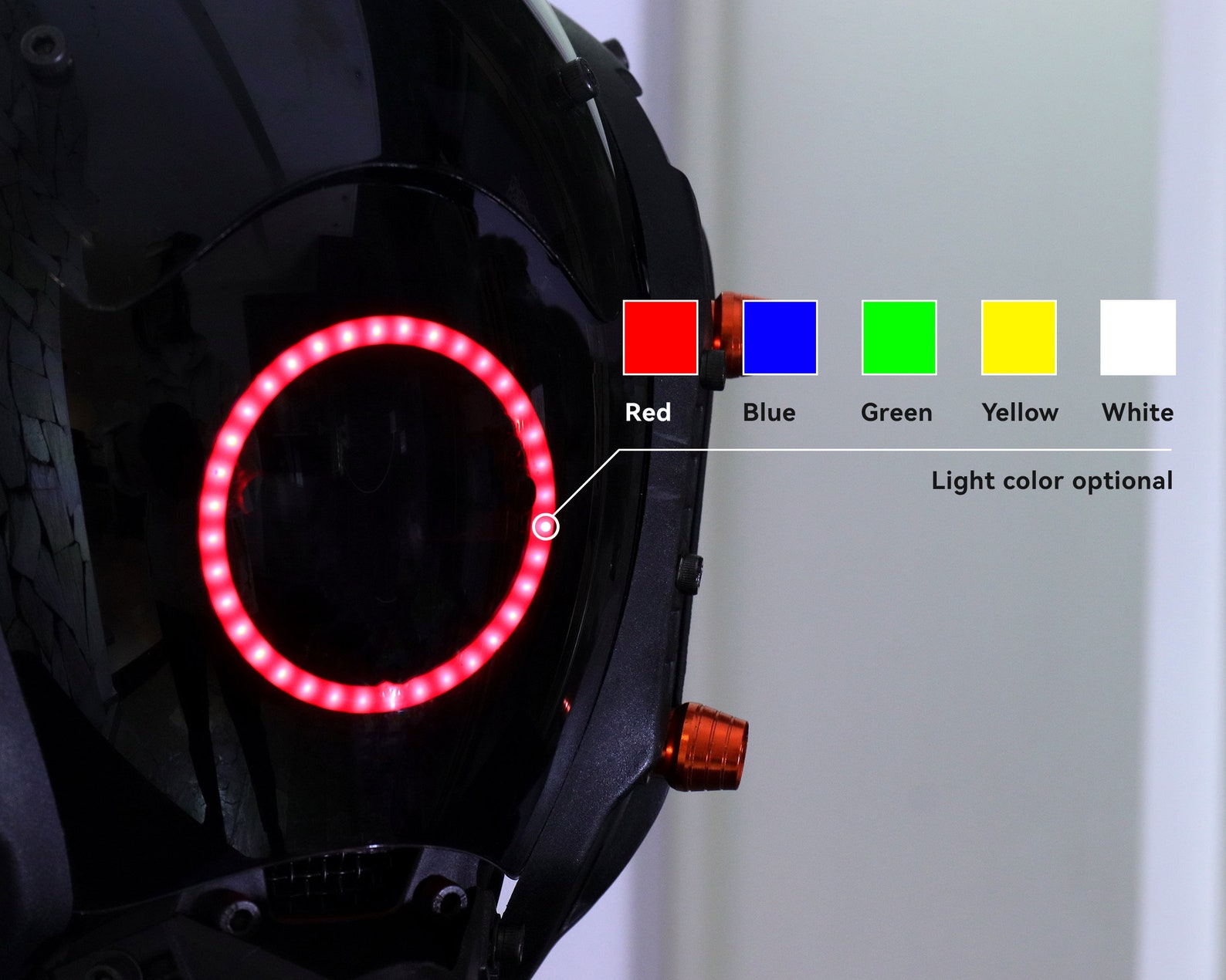 Red Warrior Rave Helmet With Bolt, Custom Glowing Coll Halloween ...