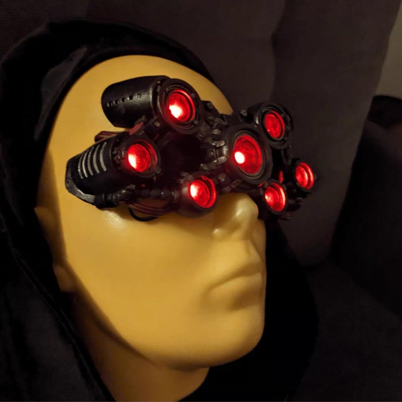 Self-design Cyberpunk Glowing Mask/goggles, Luminous Cyberpunk ...