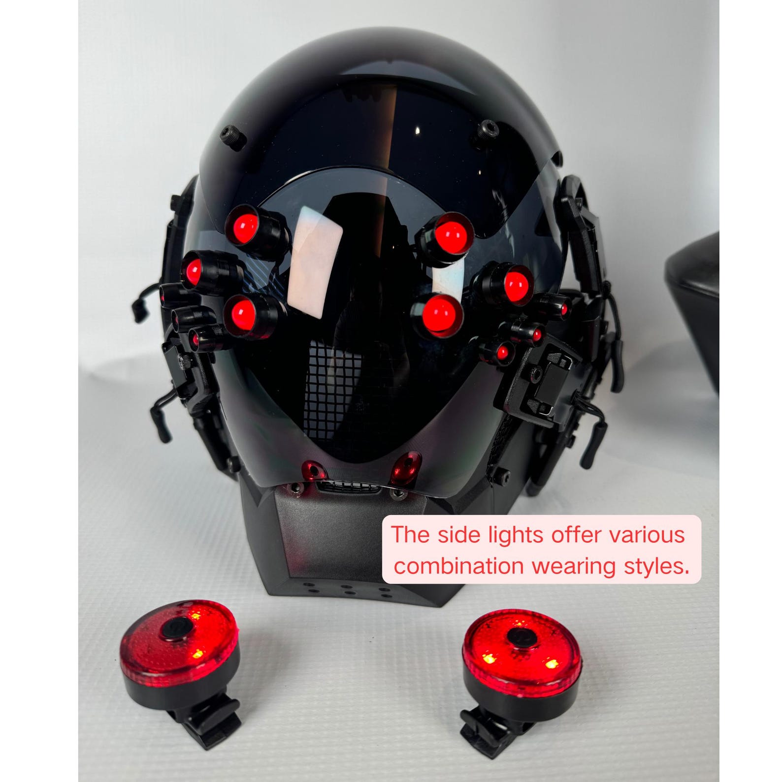 Self-design Glowing Cyberpunk Mask, Futuristic Mask With Lights ...