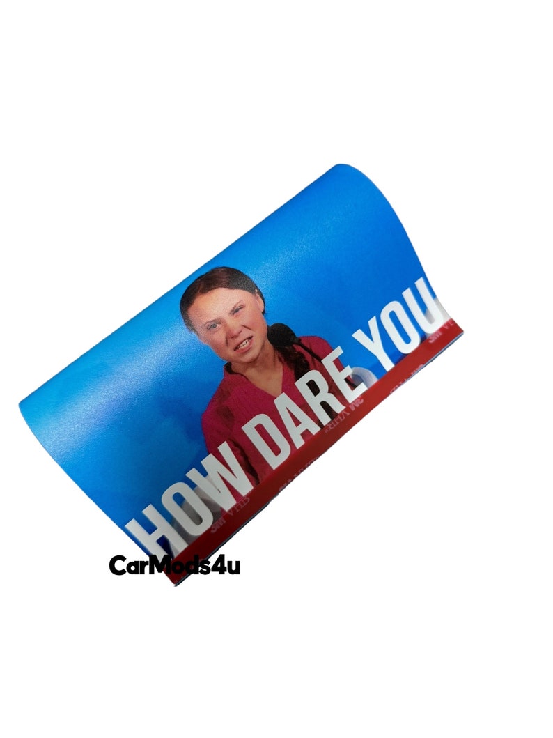 How Dare You Greta Thunberg Trunk Door Label Sticker Label Car Fun ...